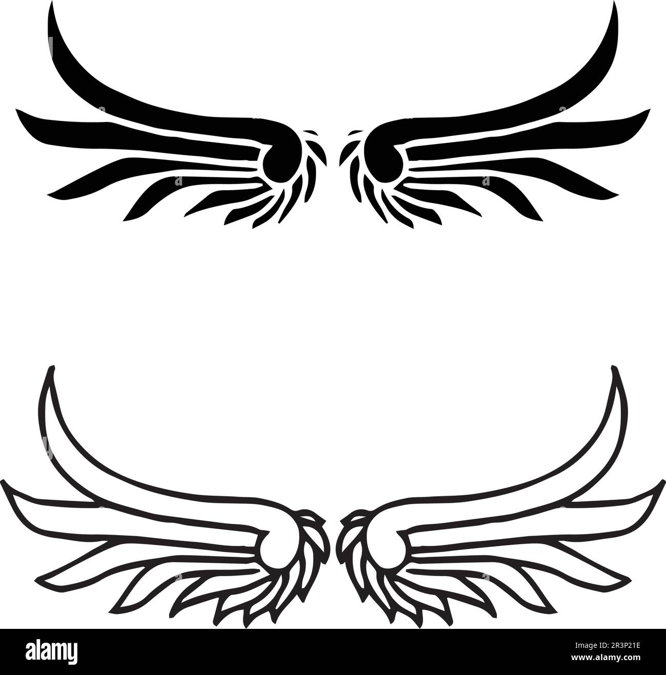 F wing logo Black and White Stock Photos & Images - Alamy