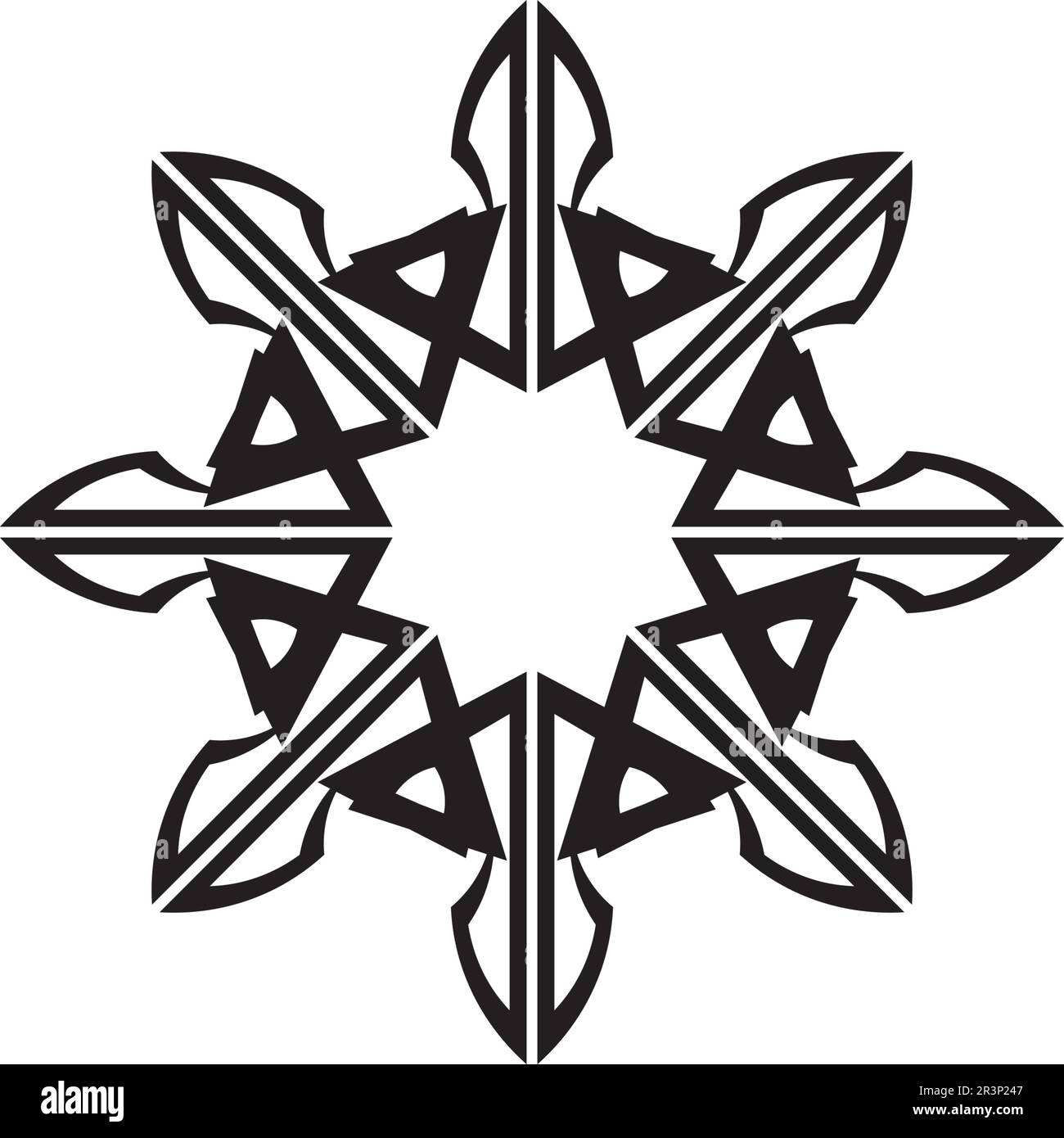 tribal tatto collection set flame tatoo totem Vector Illustration ...