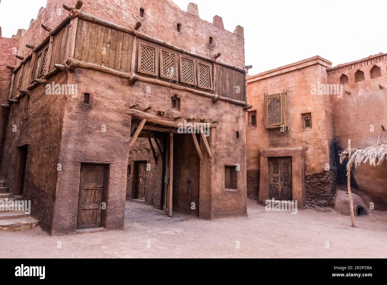 Abandoned stone building in the middle of the desert in Morocco Stock ...