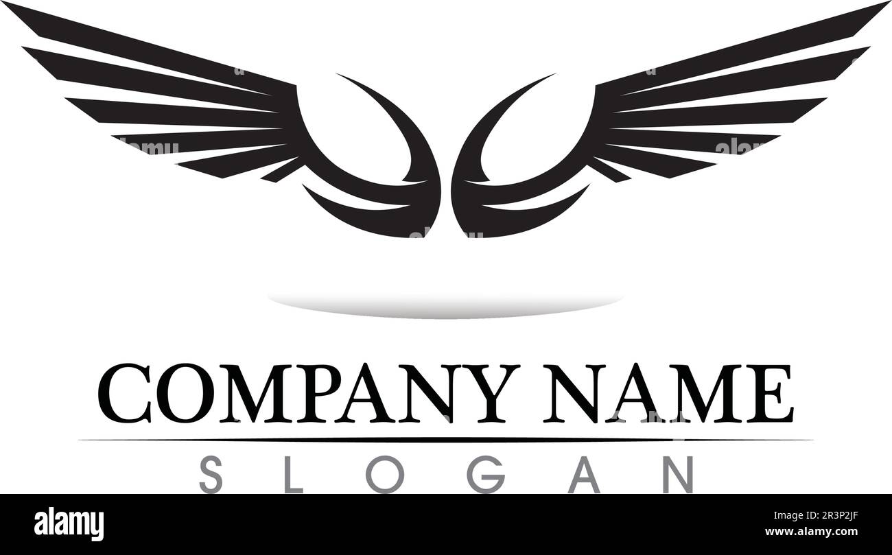 Black wing logo symbol for a professional designer Stock Vector Image ...