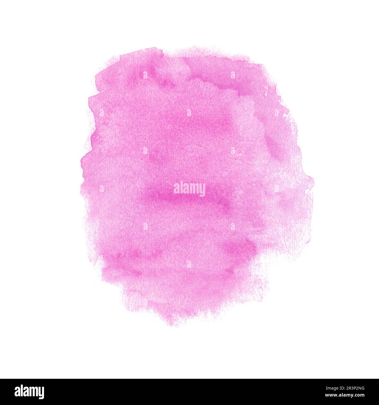 Magenta watercolor splash. Hand drawn illustration isolated on white ...