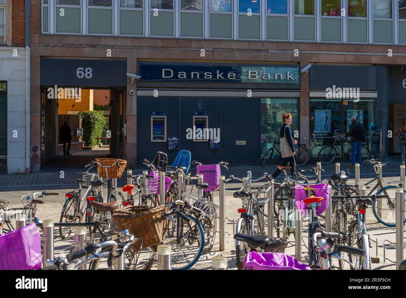 Front elevation of a Danske Bank branch, Copenhagen, Denmark Stock ...