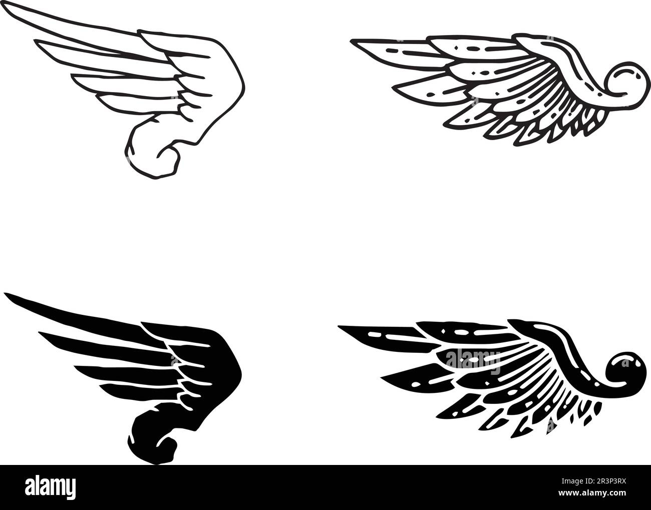 Wing logo template hi-res stock photography and images - Alamy