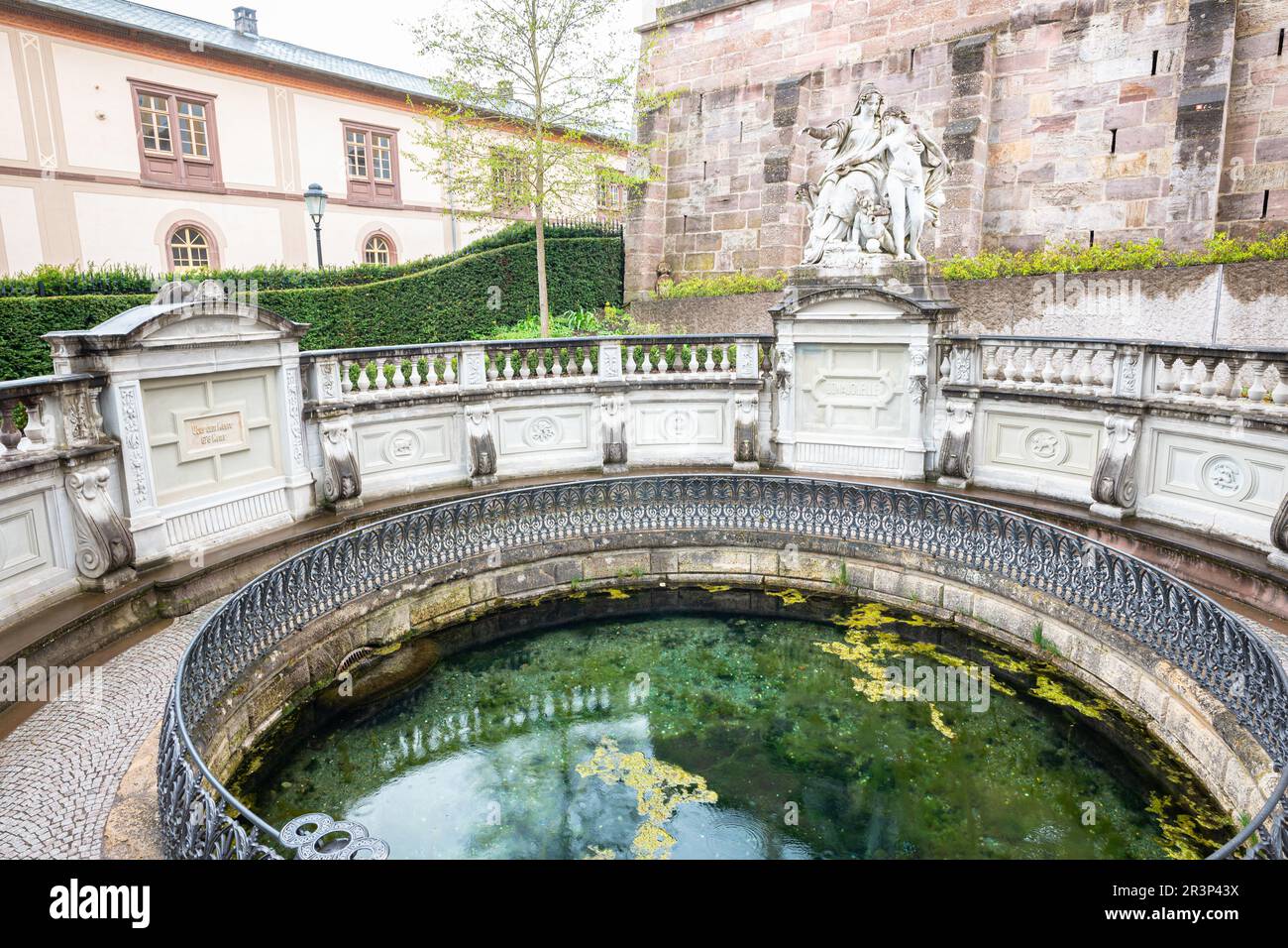 Source of the River Danube in the old town of Donaueschingen in ...