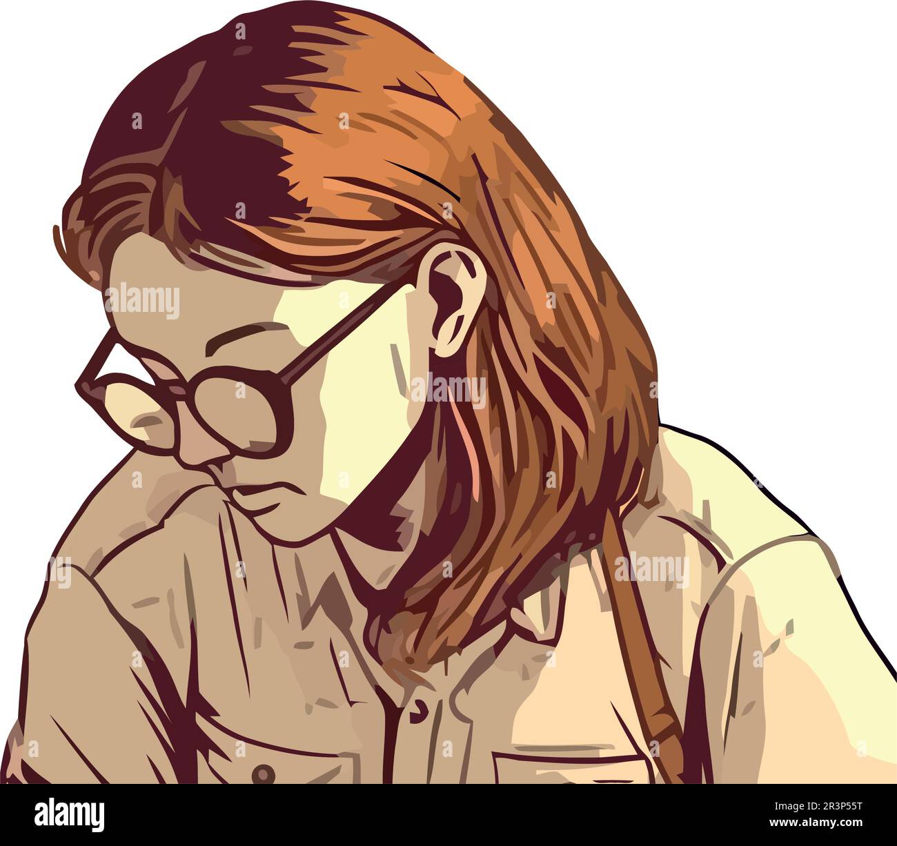 cartoon woman avatar with eyeglasses Stock Vector Image & Art - Alamy