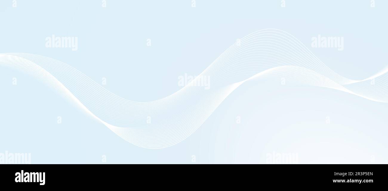 Undulate smooth wave lines design. Abstract flowing curved stripes ...