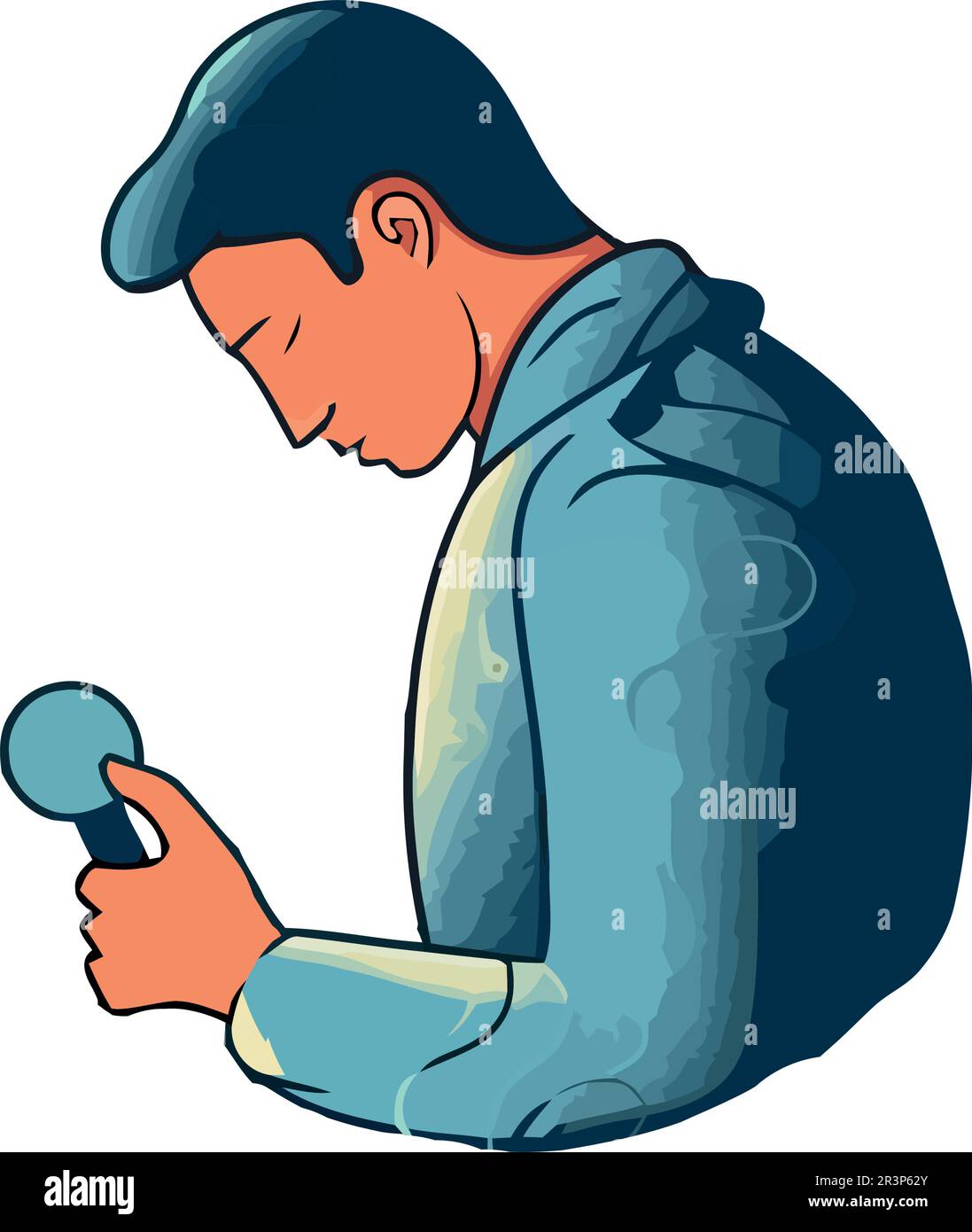 One person news television Cut Out Stock Images & Pictures - Alamy