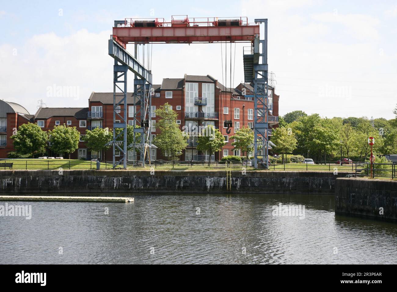 A view of the overhead crane at Preston Docks, Preston, Lancashire ...