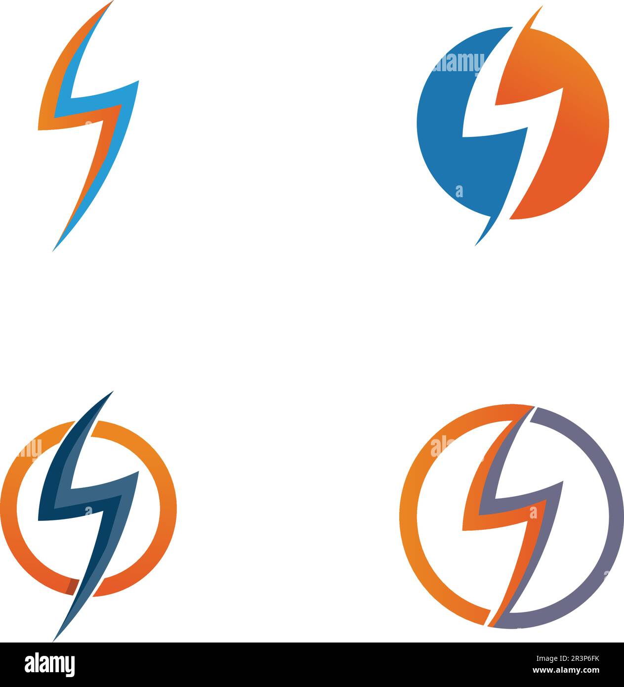 electric Vector lightning icon logo and symbols Stock Vector Image ...