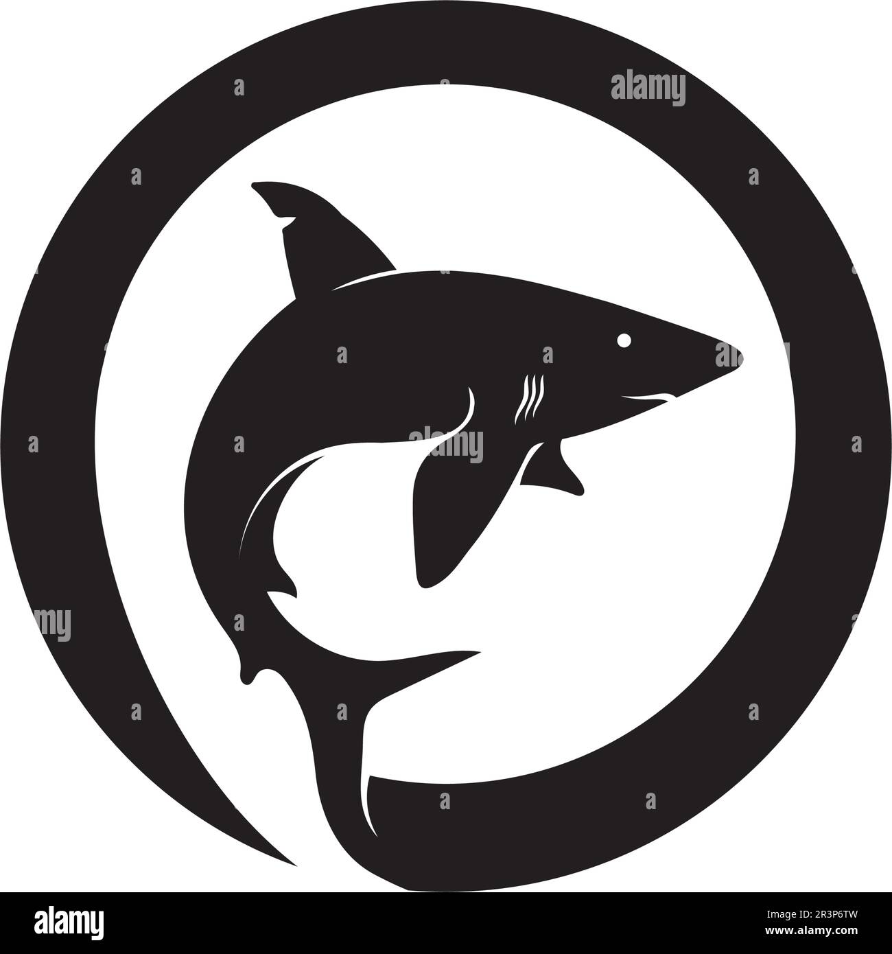 Shark Logo Template and design vector fish wild sea animal Stock Vector ...