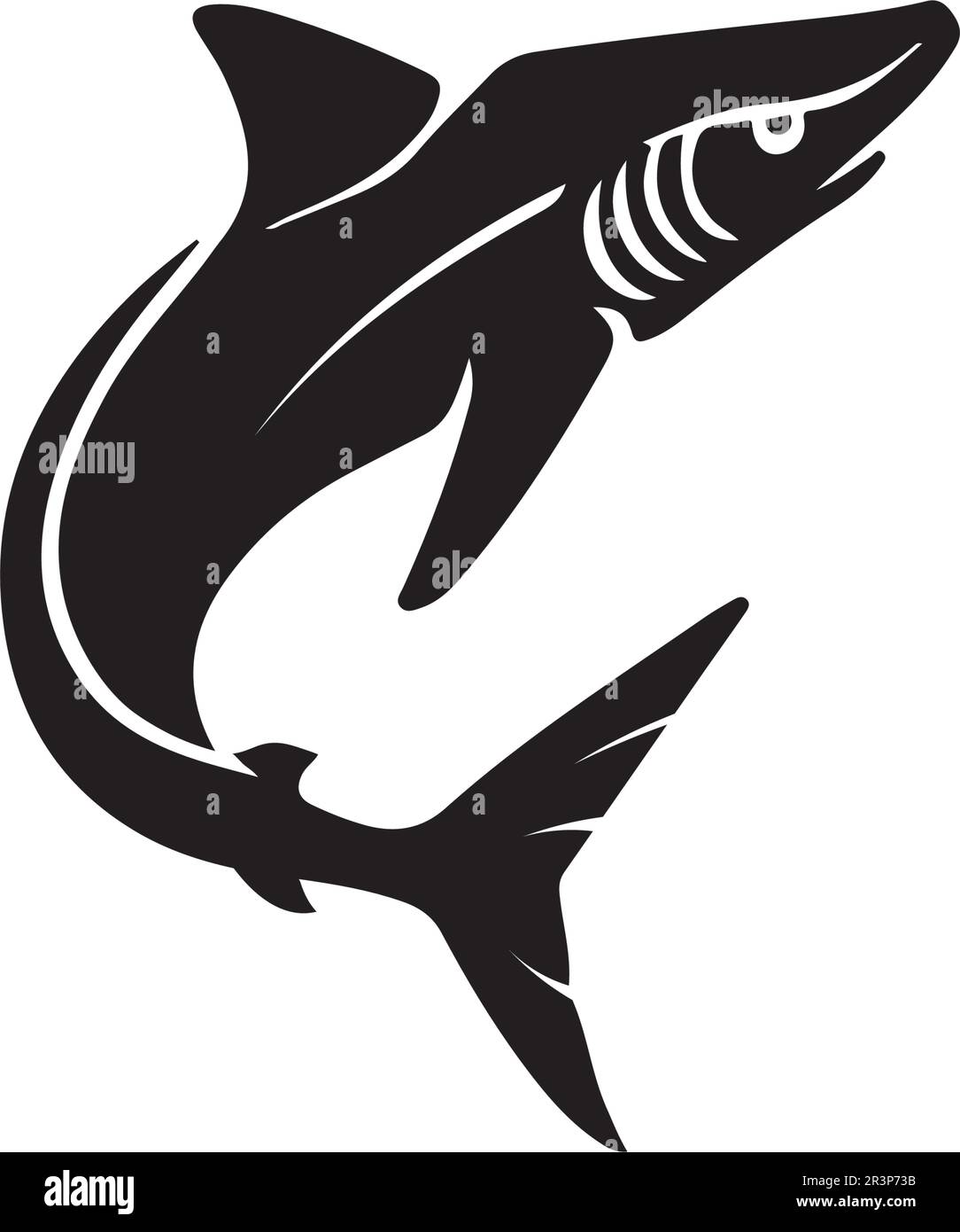 Shark Logo Template and design vector fish wild sea animal Stock Vector ...