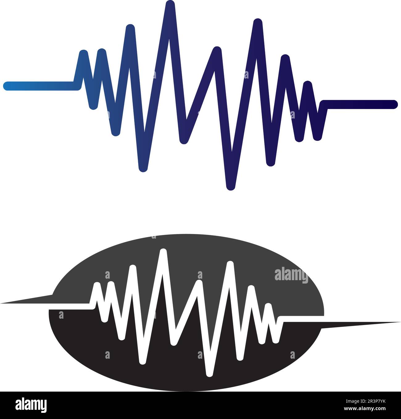 illustration of the sound wave icon vector icon template logo Stock ...