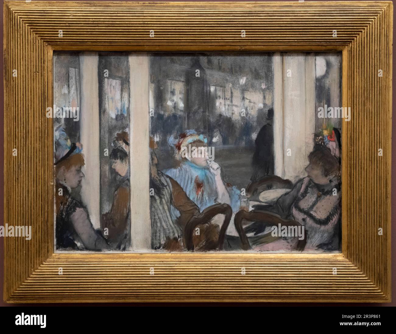 Paris, France - 05 13 2023: Orsay Museum. Women In Front Of A Cafe, In ...