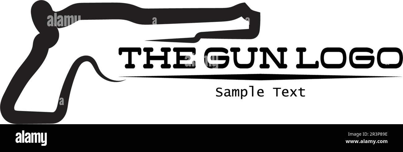 gun Logo and vector design army danger black Stock Vector Image & Art ...