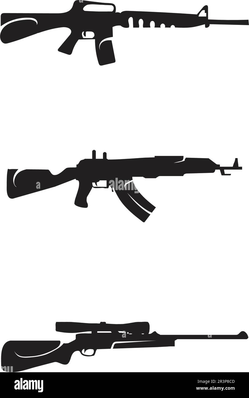 Semi automatic pistol Stock Vector Images - Alamy