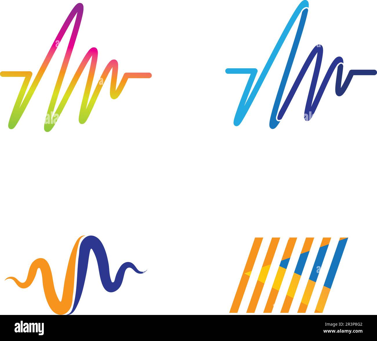 illustration of the sound wave icon vector icon template logo Stock ...