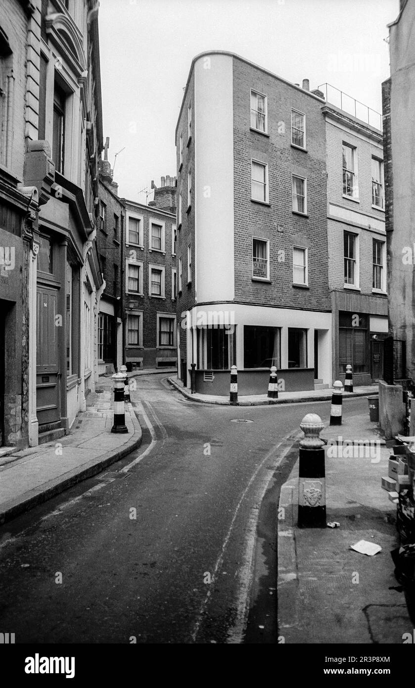 1976 black and white archive image of Hanway Street, to the north of ...