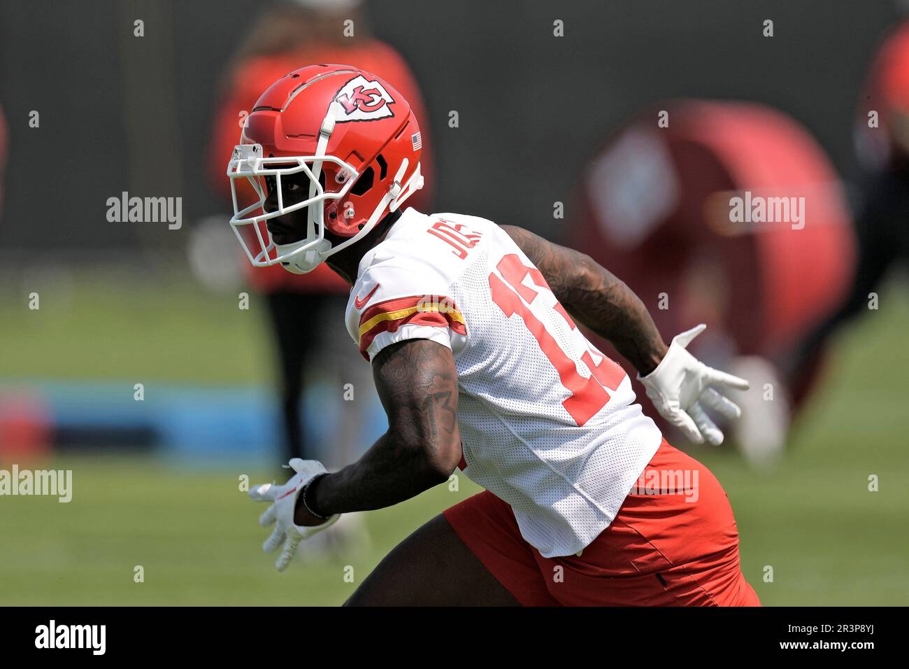 Kansas City Chiefs safety Nazeeh Johnson runs during the NFL football ...