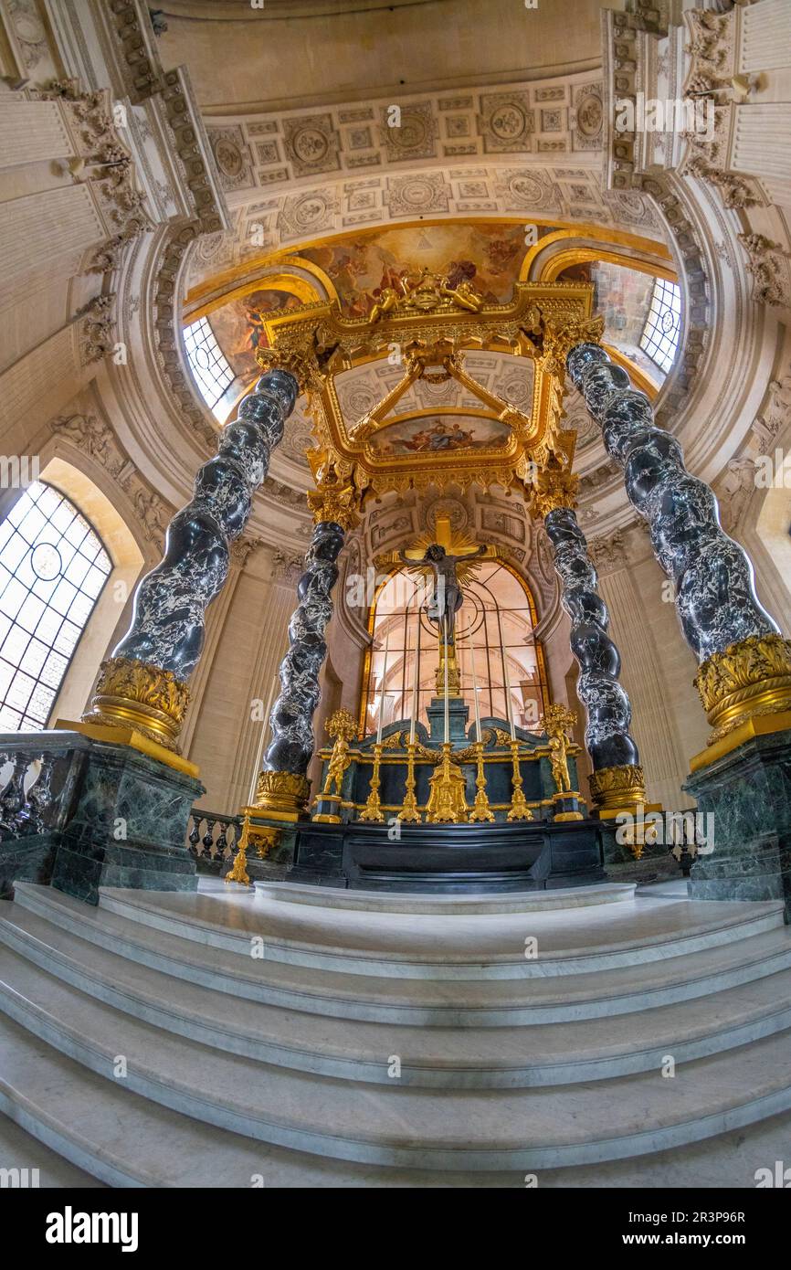 A view of the chapel at Les invalides, where Napoleon is burried Stock ...