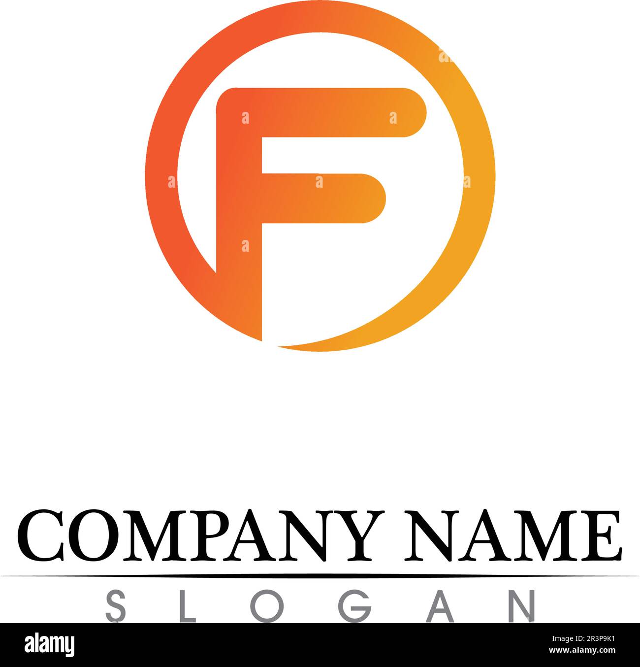 F letter logo and symbols template vector icons Stock Vector Image ...