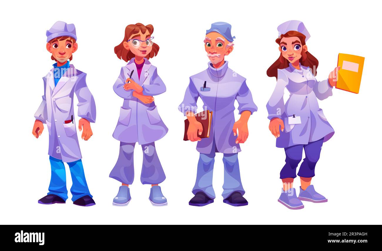 Hospital staff, doctors and nurses team. Medics characters ...