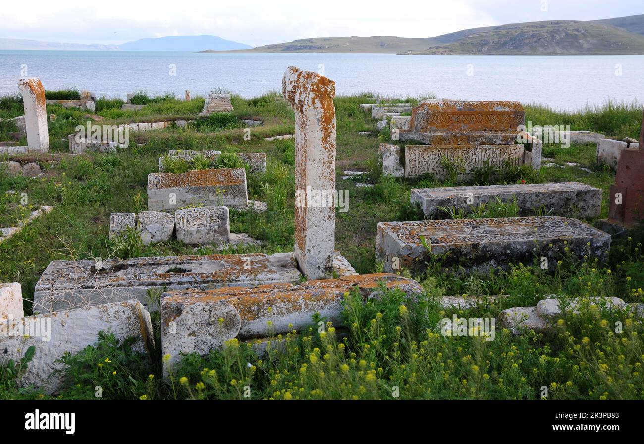 The Celebibagi Seljuk Cemetery, located in Ercis, Turkey, contains ...