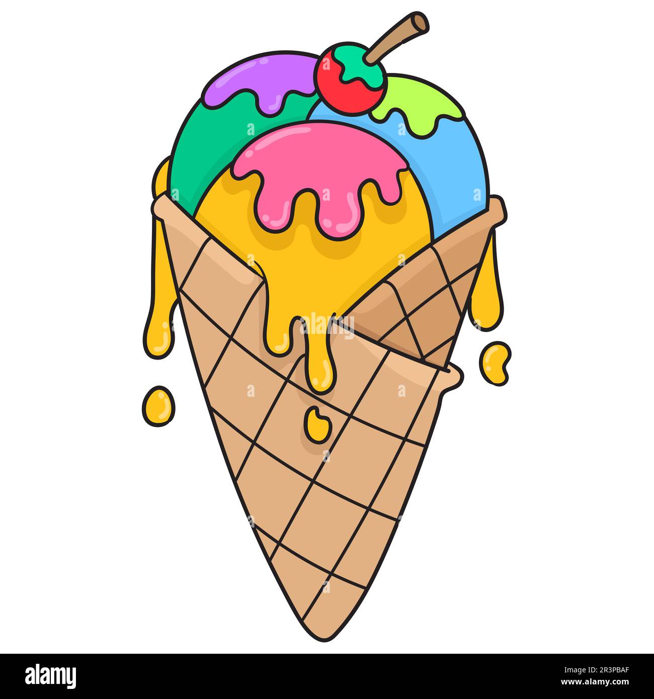 Cartoon design ice cream hi-res stock photography and images - Alamy