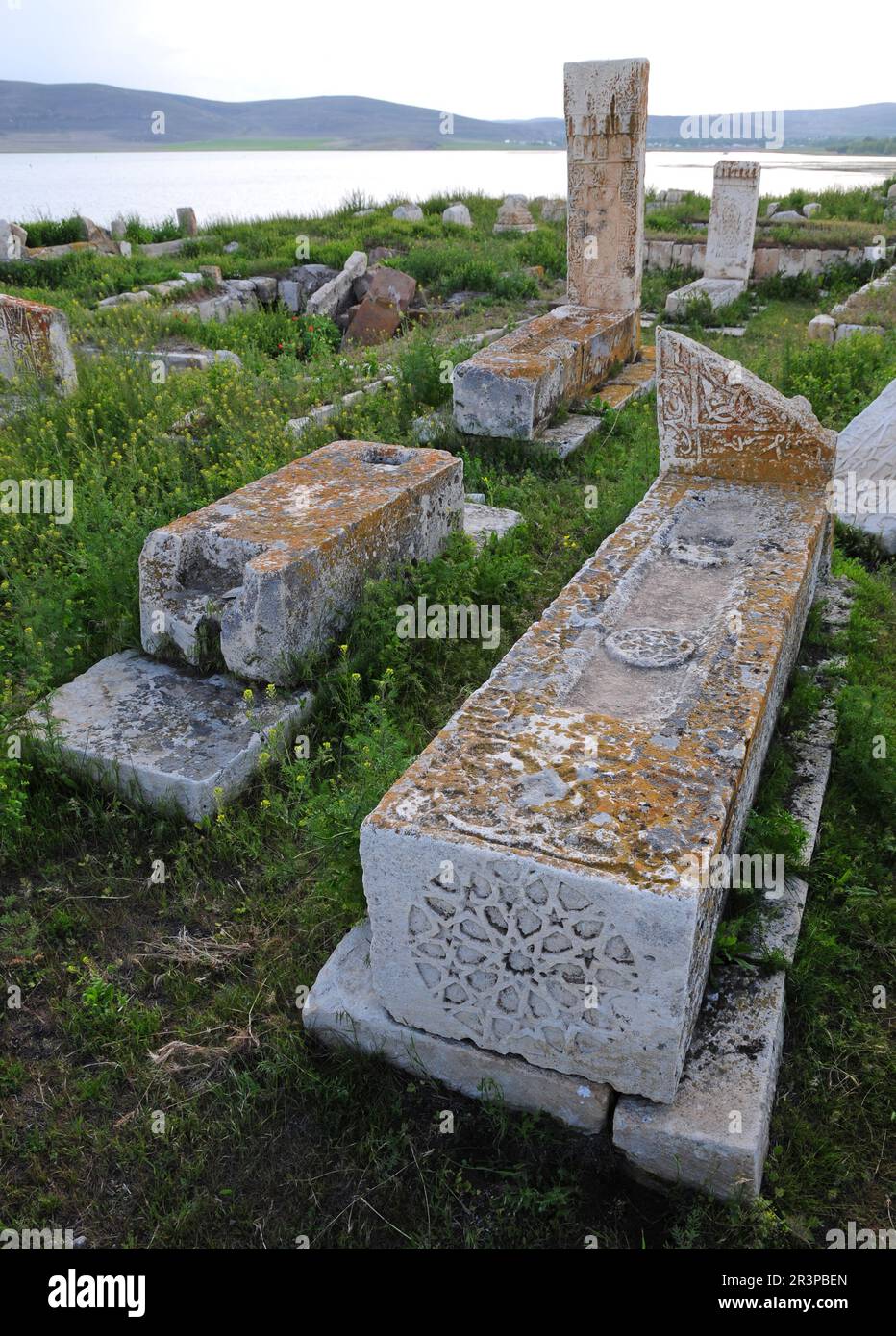 The Celebibagi Seljuk Cemetery, located in Ercis, Turkey, contains ...