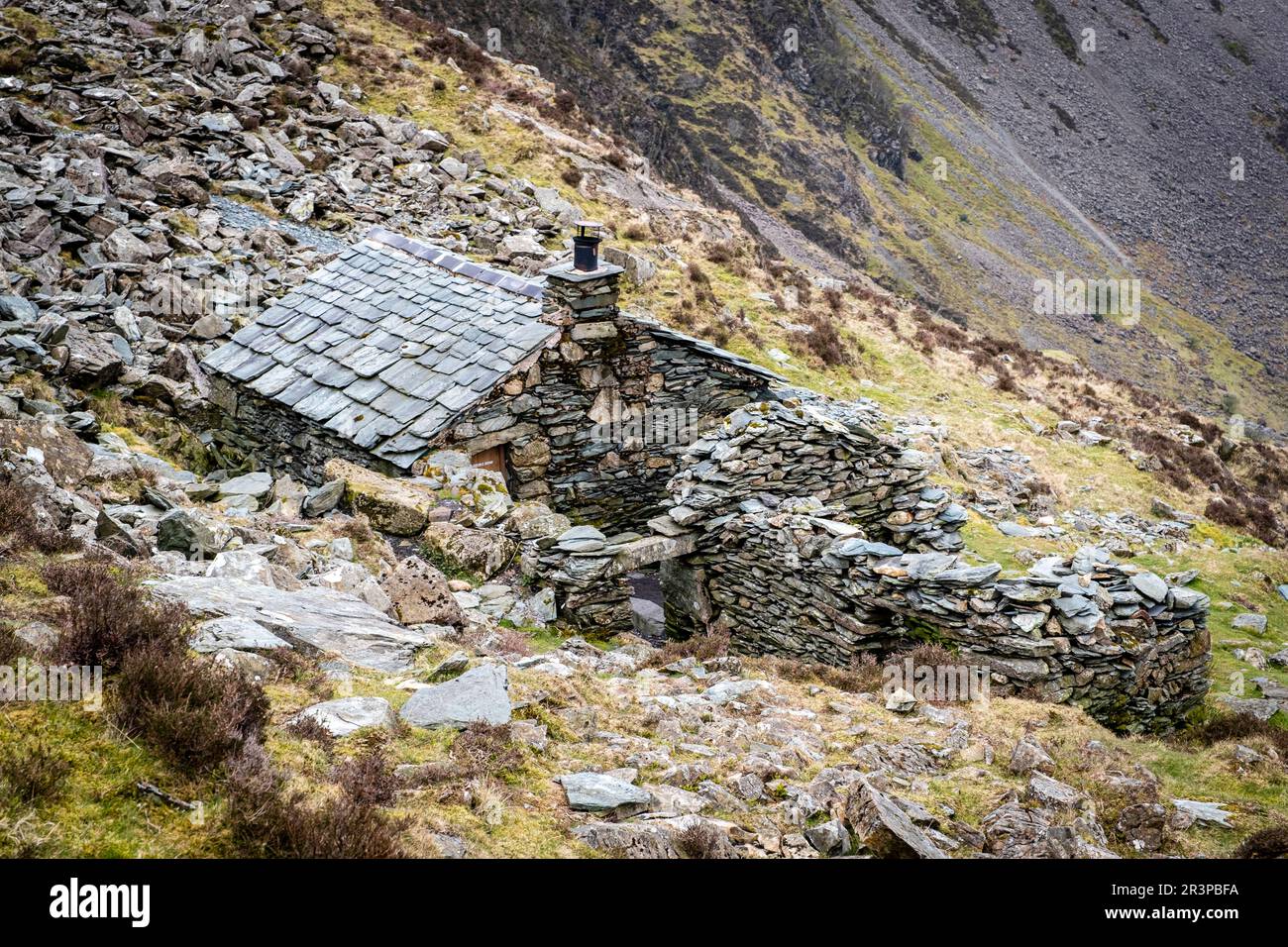 Warnscale Bothy Overlooking Buttermere, Lake District National Park, UK ...