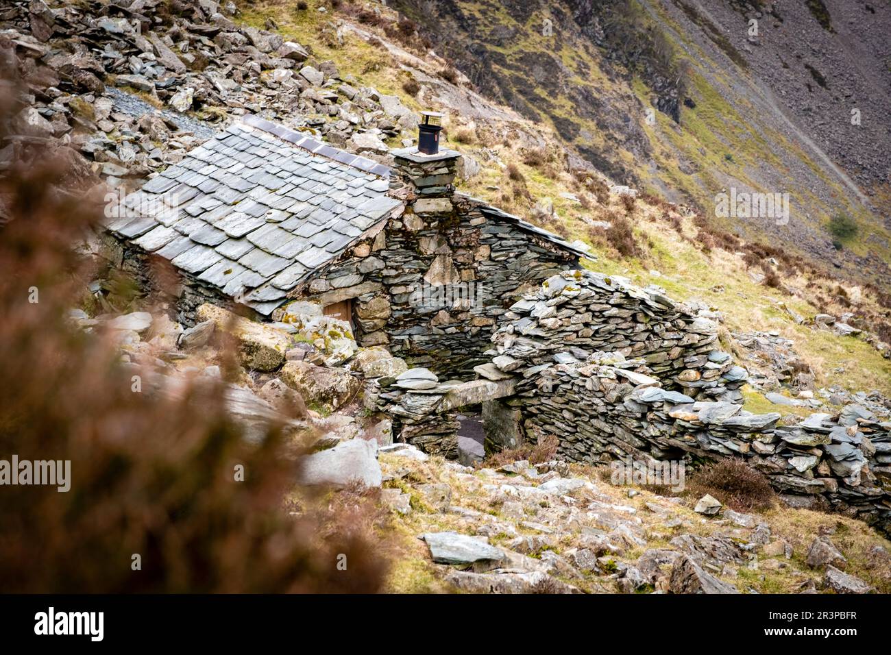Warnscale Bothy Overlooking Buttermere, Lake District National Park, UK ...