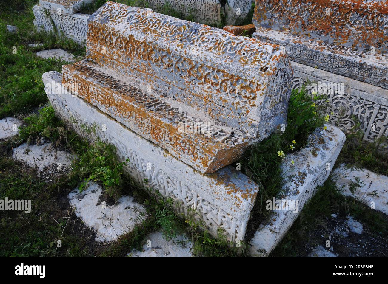 The Celebibagi Seljuk Cemetery, located in Ercis, Turkey, contains ...