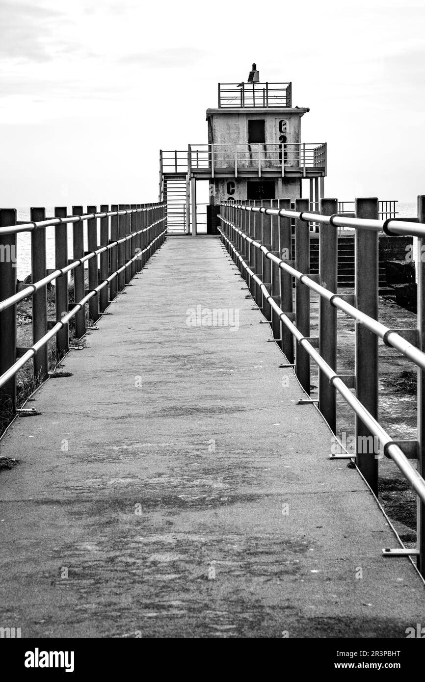Workington South Pier lighthouse Workington, Cumbria, England Stock ...