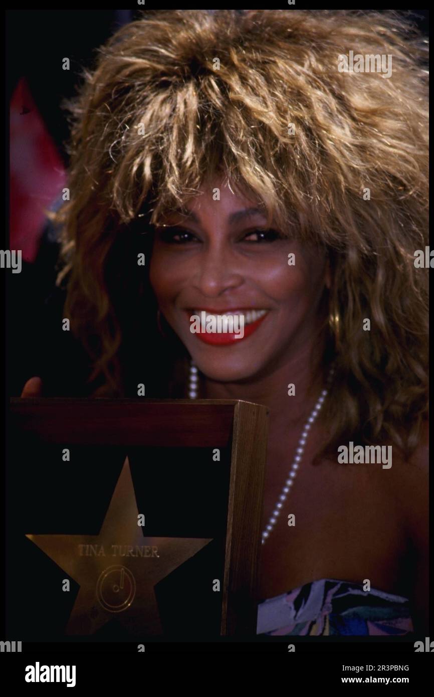 1986; Hollywood, CA, USA; TINA TURNER gets the Hollywood Star in 1986 ...