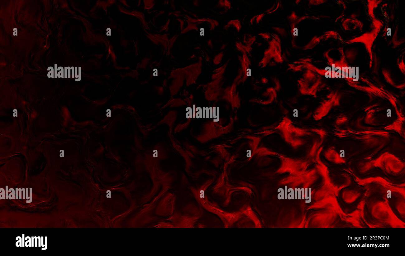 scary distressed red - yellow infernal strange shapes lay - abstract 3D ...