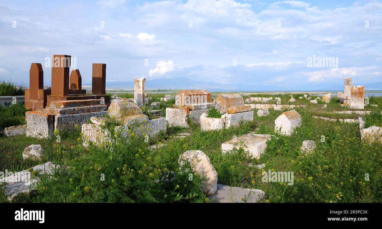 The Celebibagi Seljuk Cemetery, located in Ercis, Turkey, contains ...