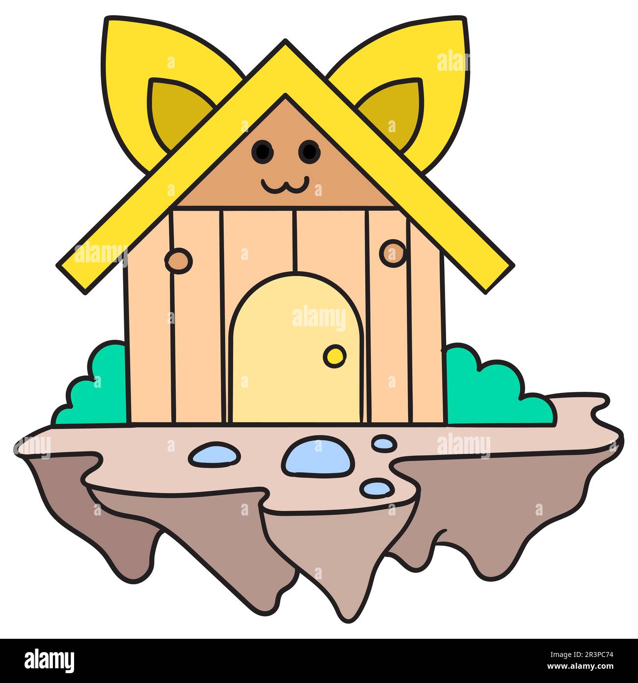 Draw wooden pet house cages, doodle kawaii. doodle icon image Stock ...