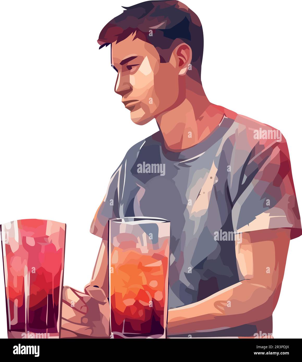 Portrait bartender Stock Vector Images - Alamy