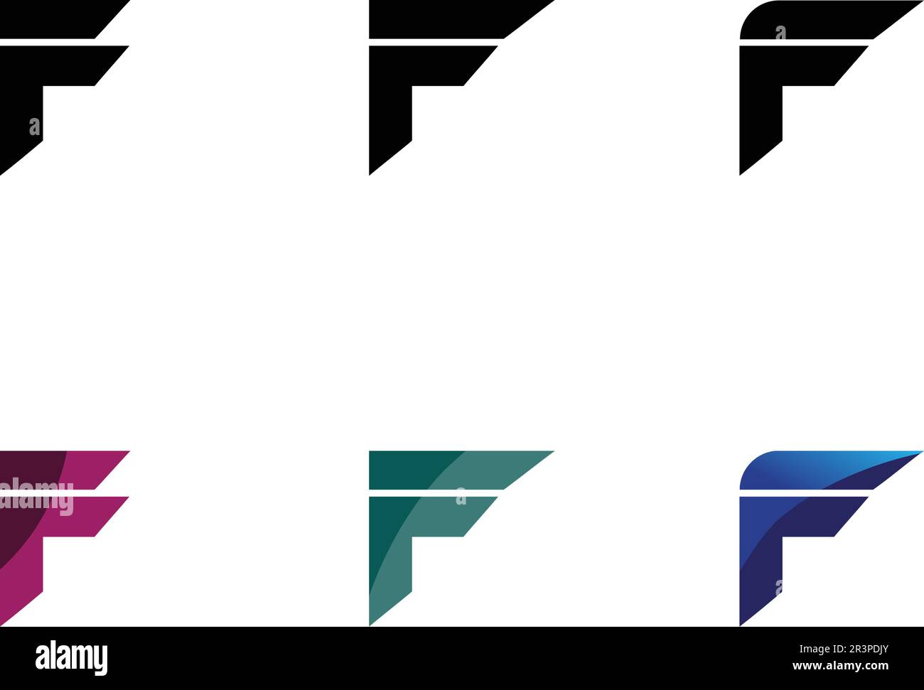 F letter logo and symbols template vector icons Stock Vector Image ...