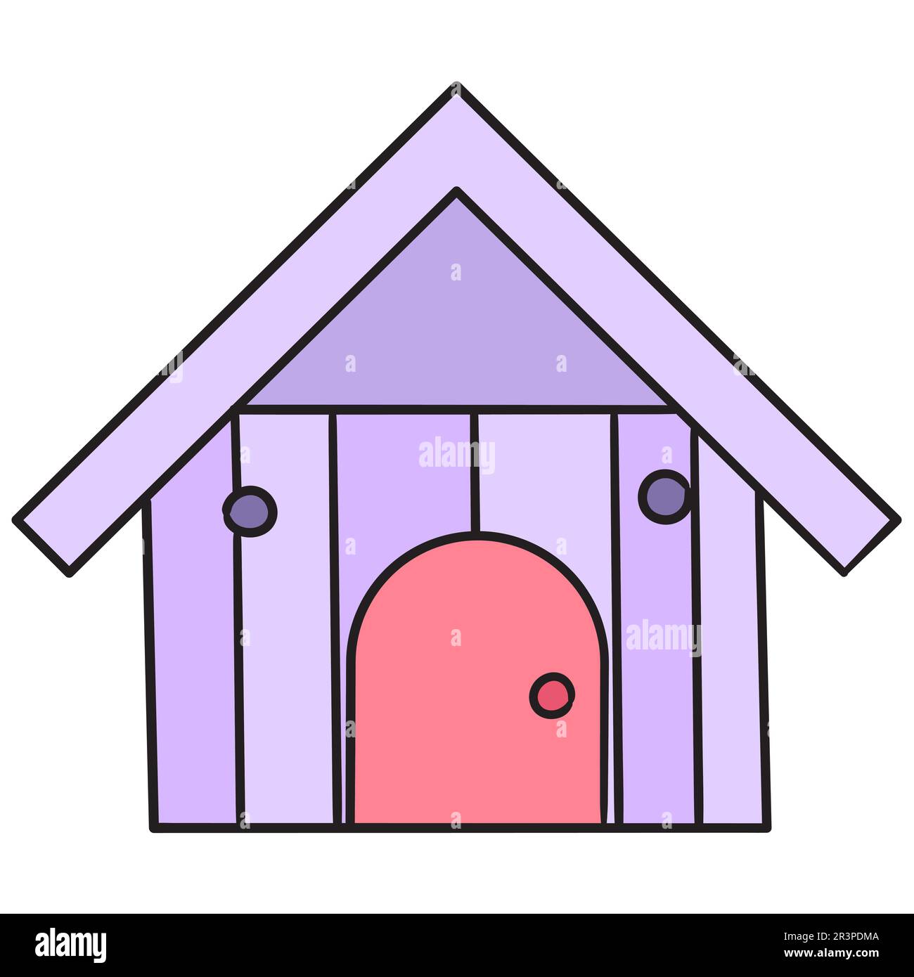 Wooden house icon image Cut Out Stock Images & Pictures - Alamy