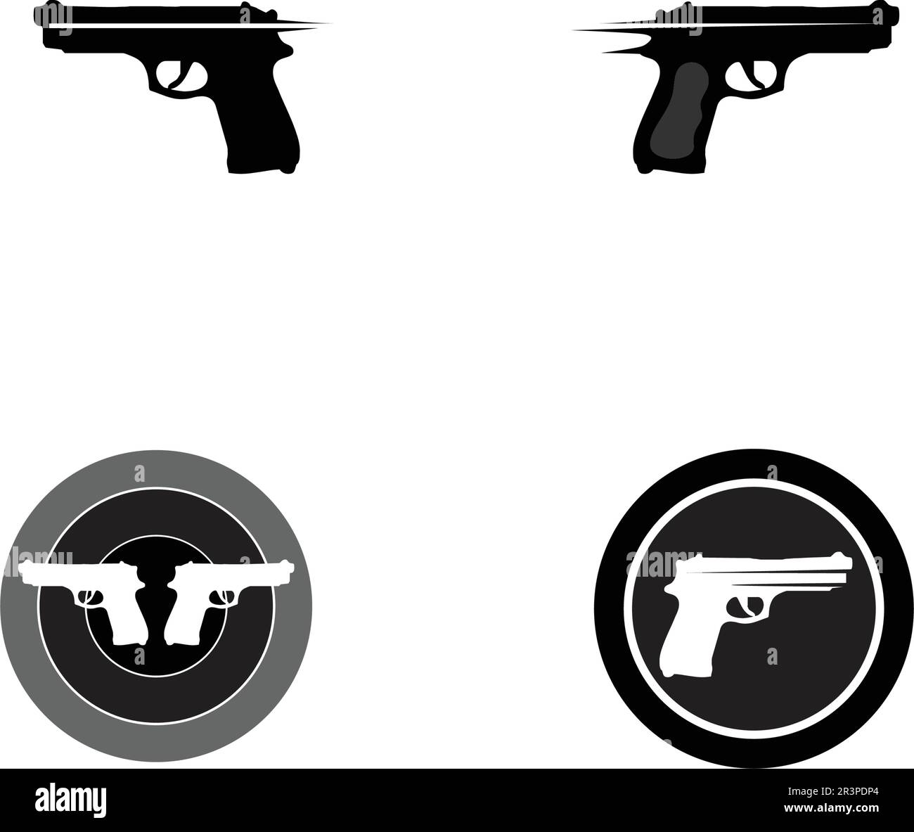 Semi automatic pistol Stock Vector Images - Alamy