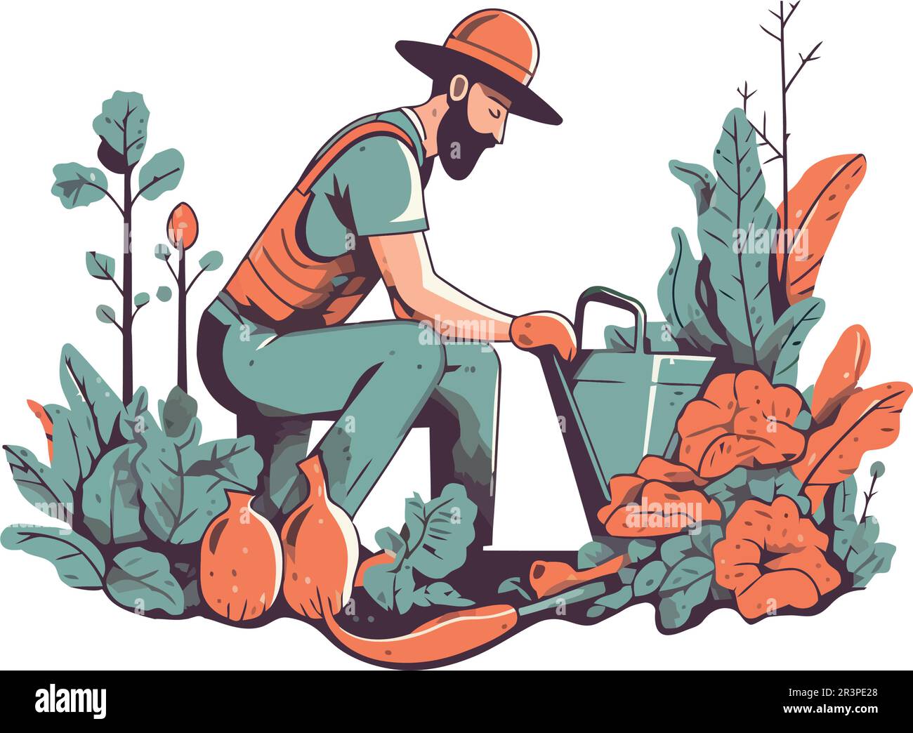 Growing field vegetables Stock Vector Images - Alamy