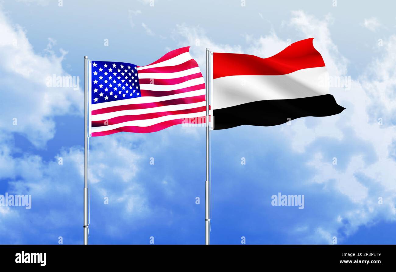 Yemeni flags hi-res stock photography and images - Alamy