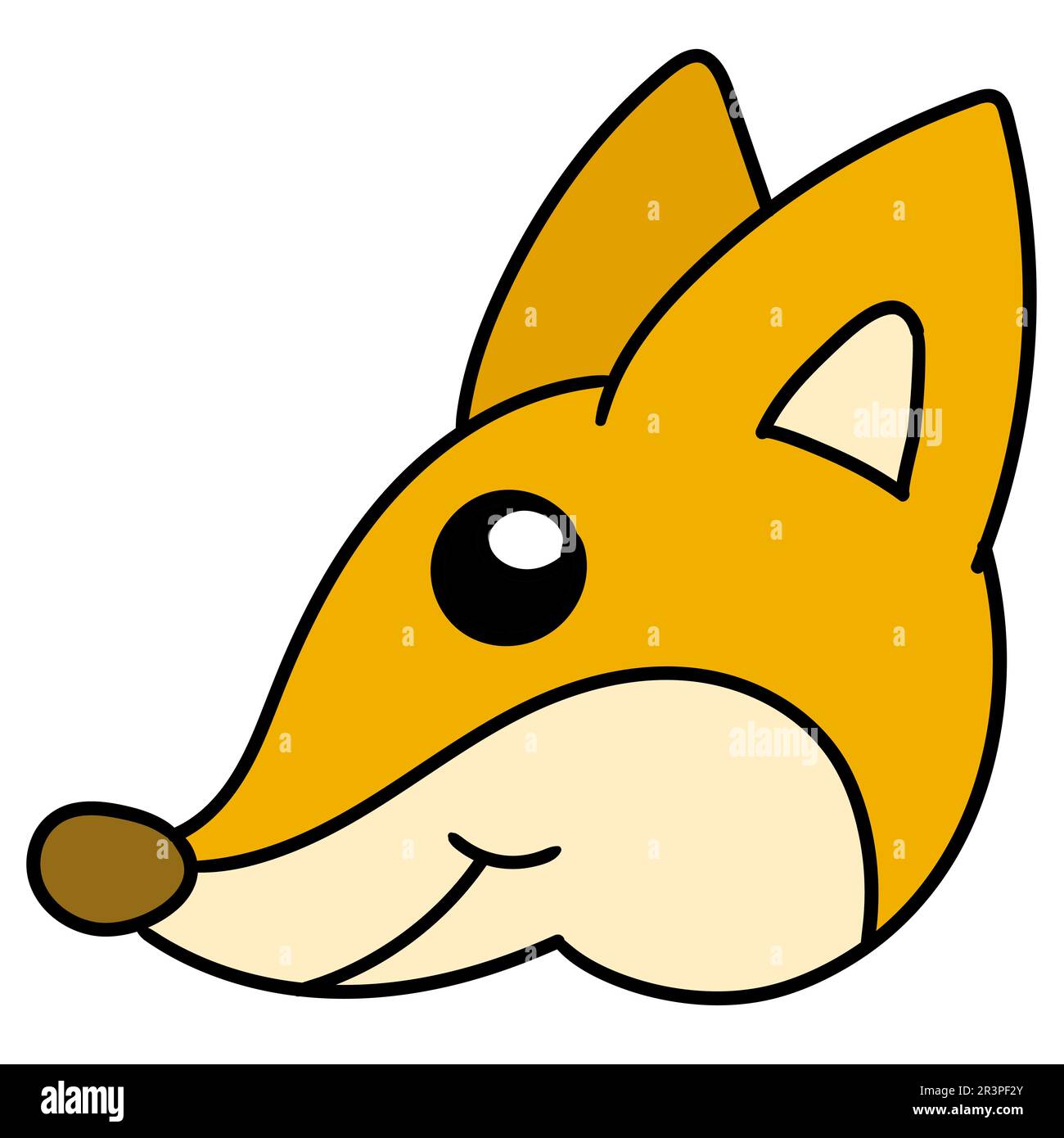 Weasel head emoticon smiling, doodle kawaii. doodle icon image Stock ...
