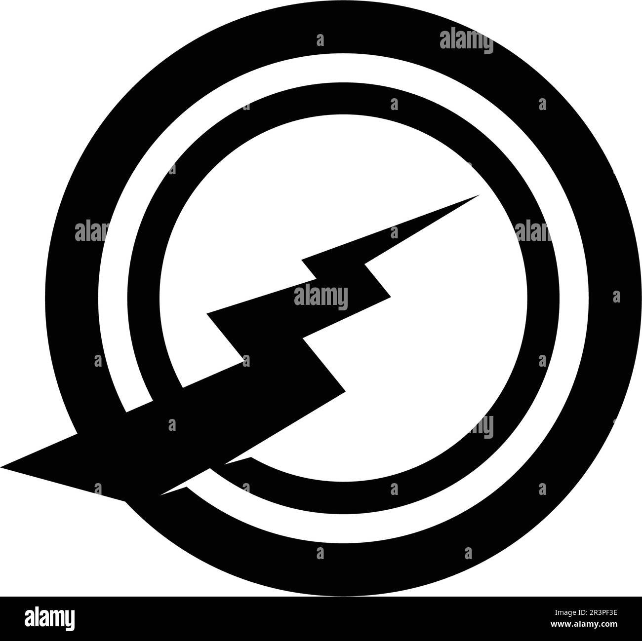 Lightning logo vector vectors Black and White Stock Photos & Images - Alamy