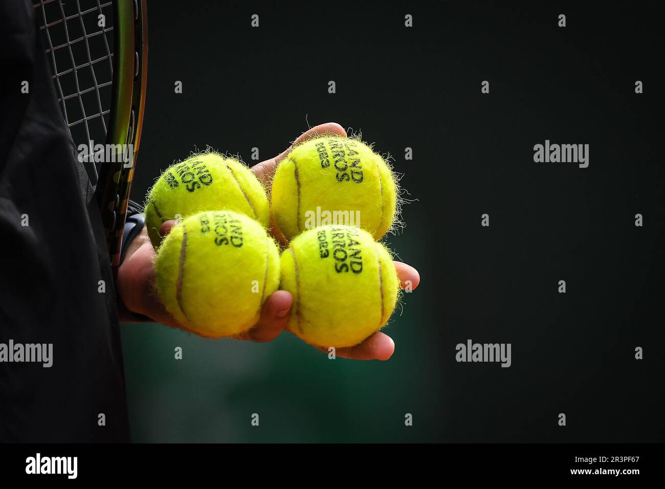 Illustration of the official balls during Roland-Garros 2023, Grand ...
