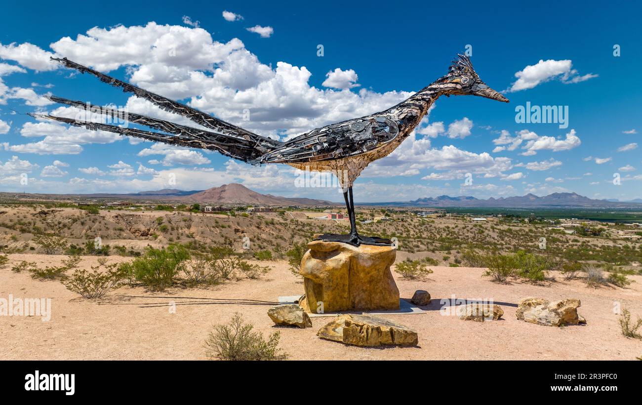 Large Roadrunner Sculpture, made from discarded, recycled items ...
