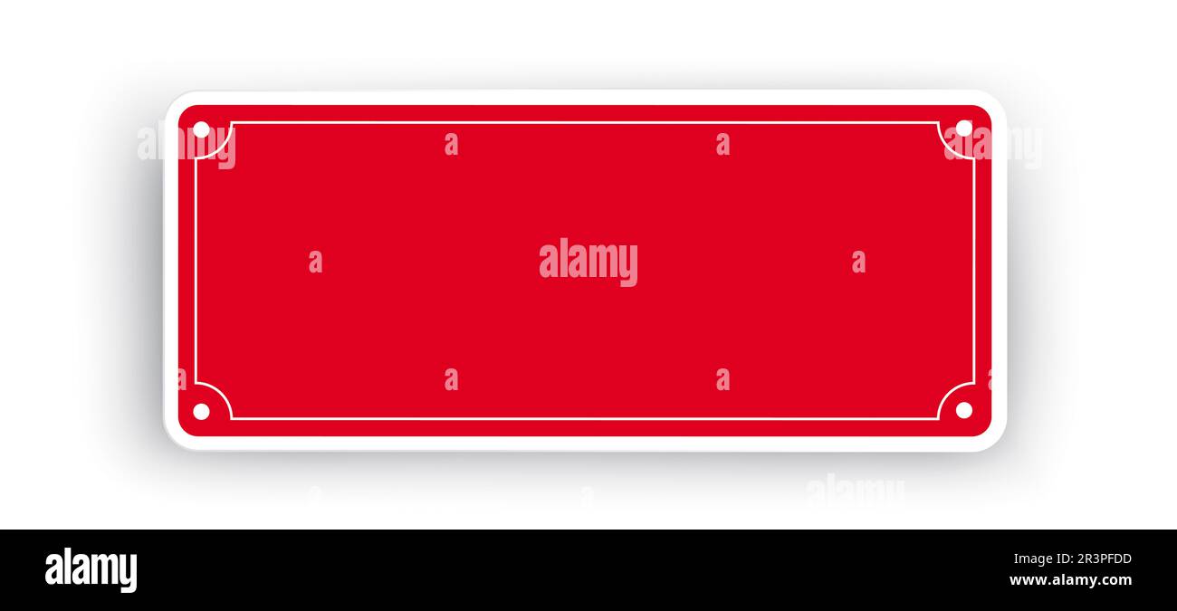 Red sign without text on the white backround. Eps 10 vector file Stock ...