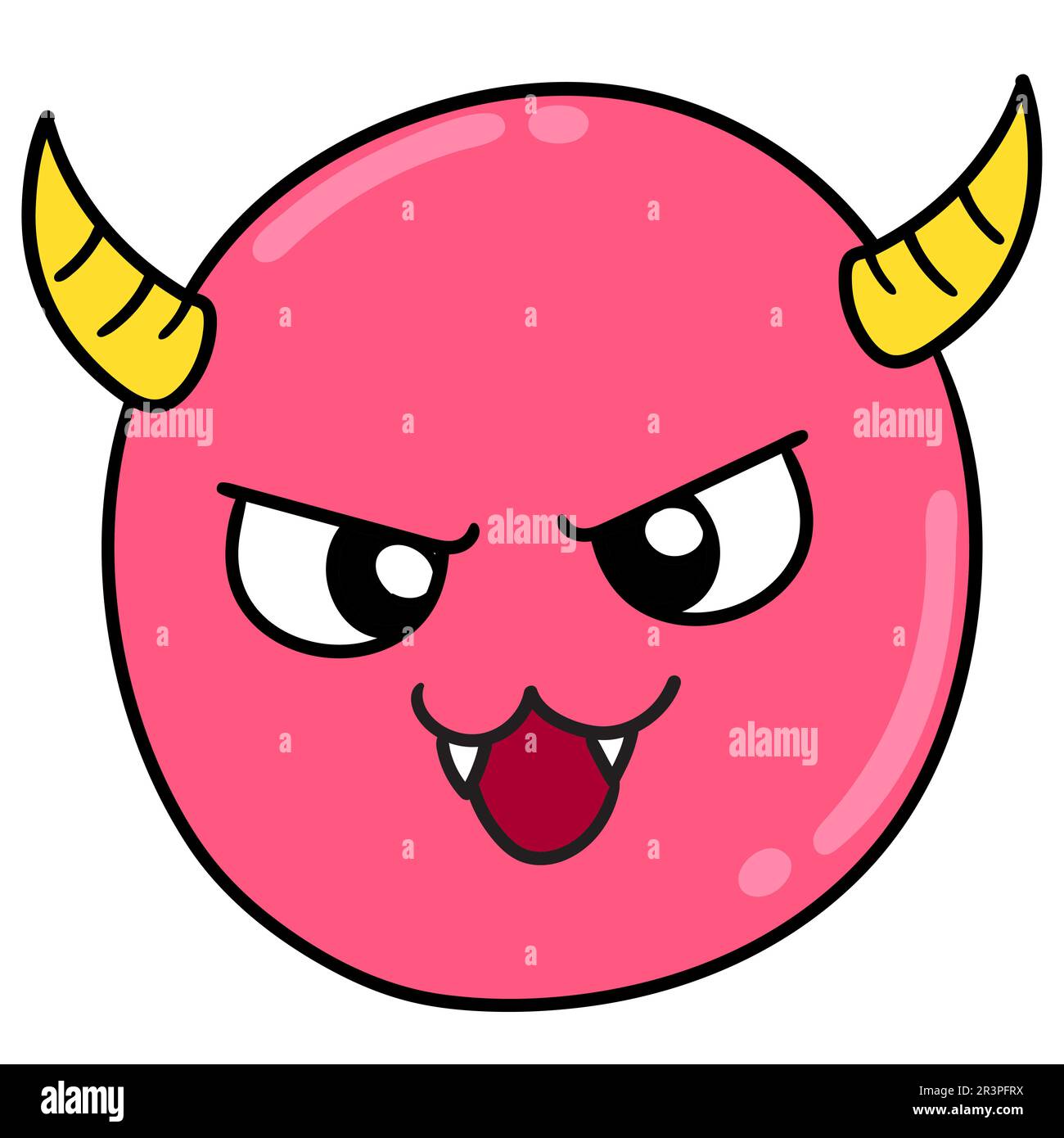 Red devil face illustration Cut Out Stock Images & Pictures - Alamy