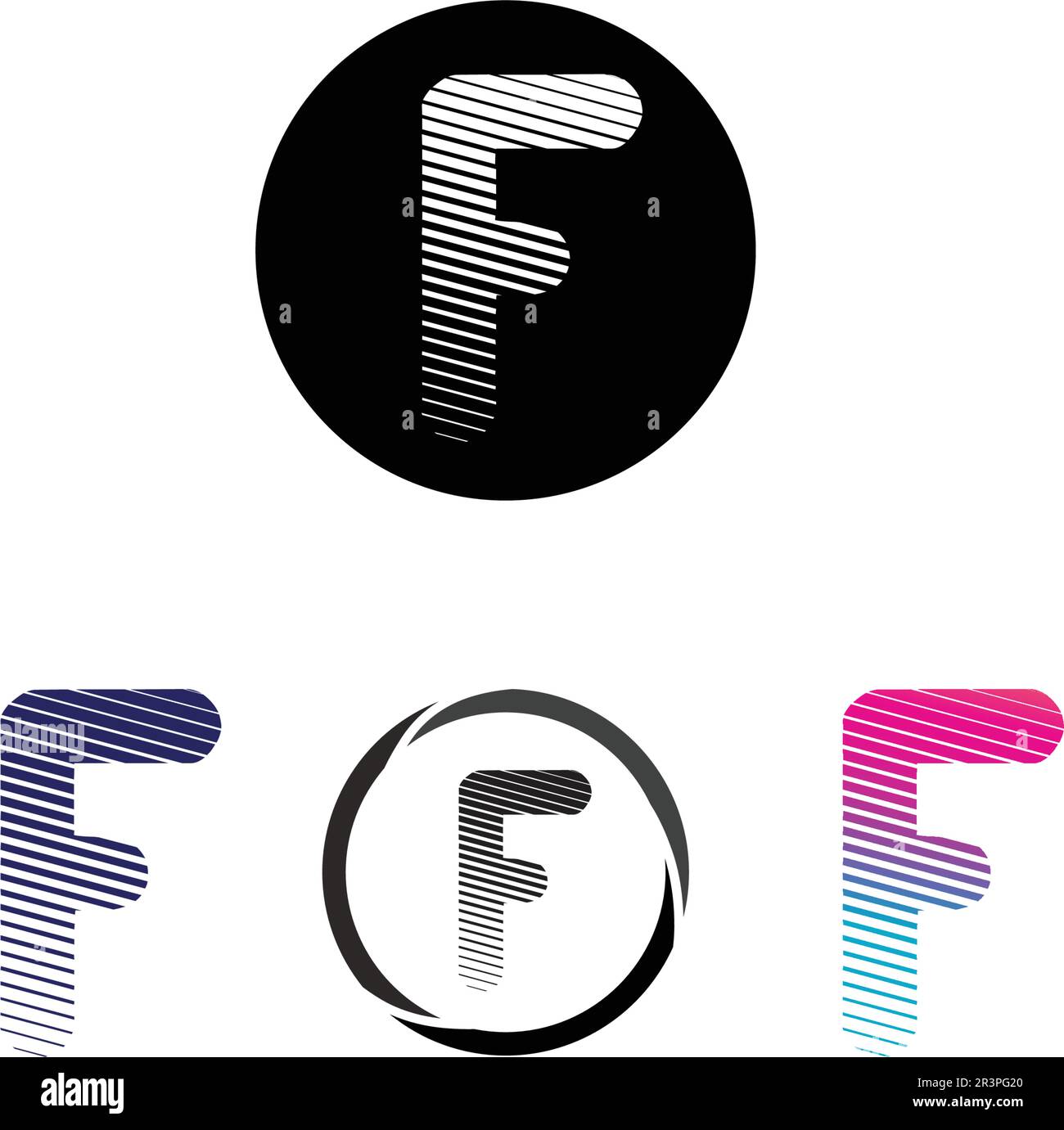 F letter logo and symbols template vector icons Stock Vector Image ...