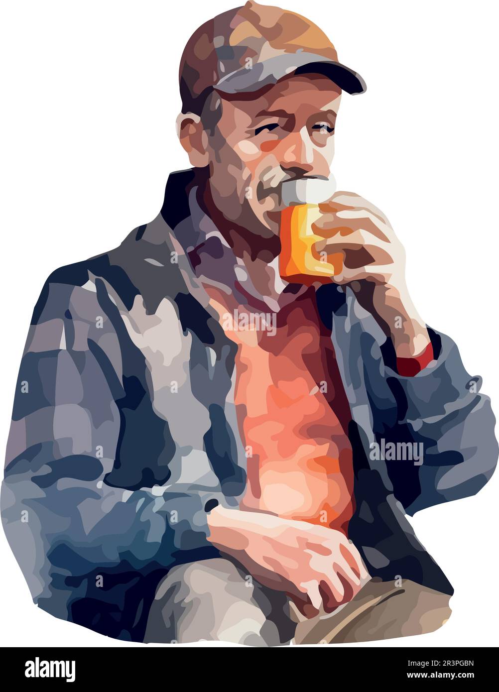 One adult and mug Stock Vector Images - Alamy